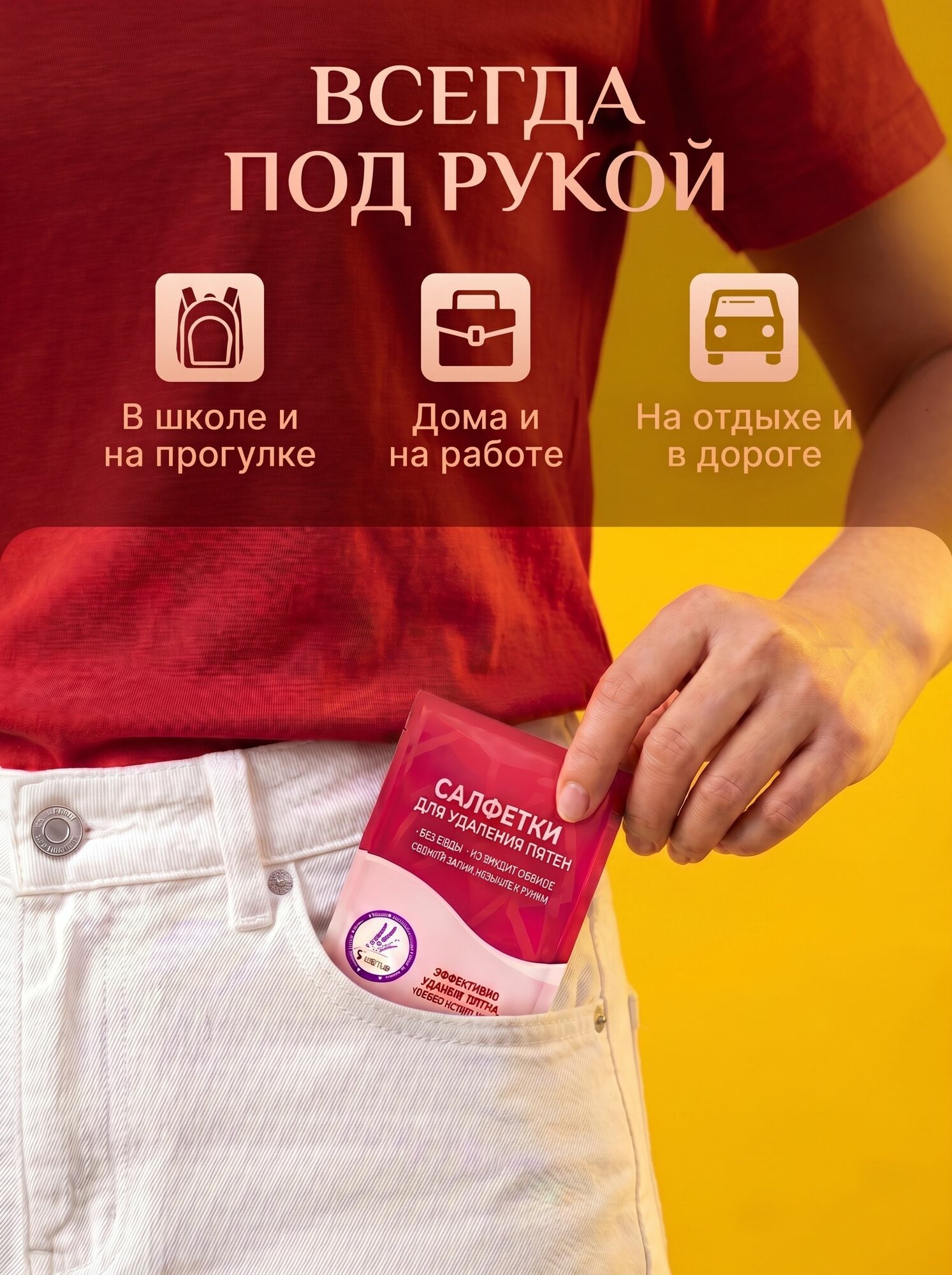 Средство для ухода за одеждой Салфетки влажные для одежды