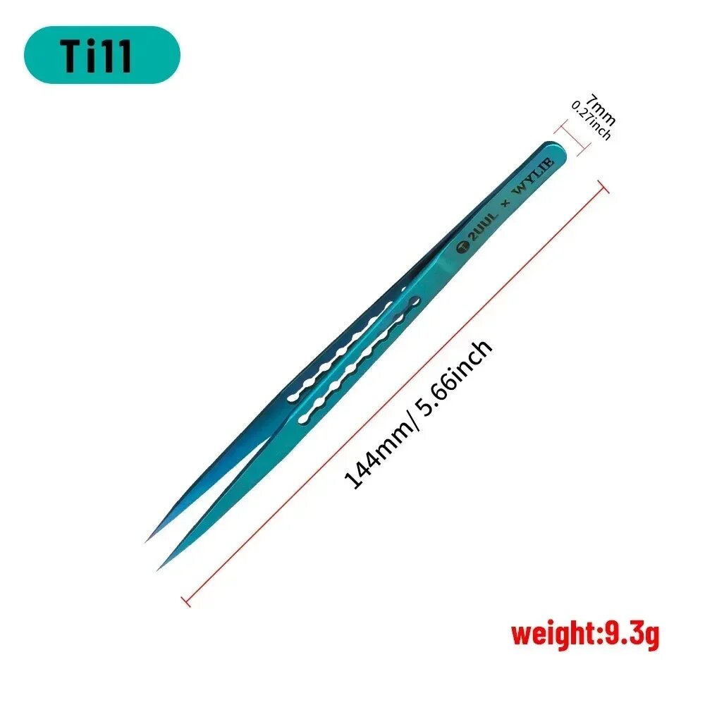 2UUL Пинцеты из титанового сплава для ремонта телефонов Ti11 Straight