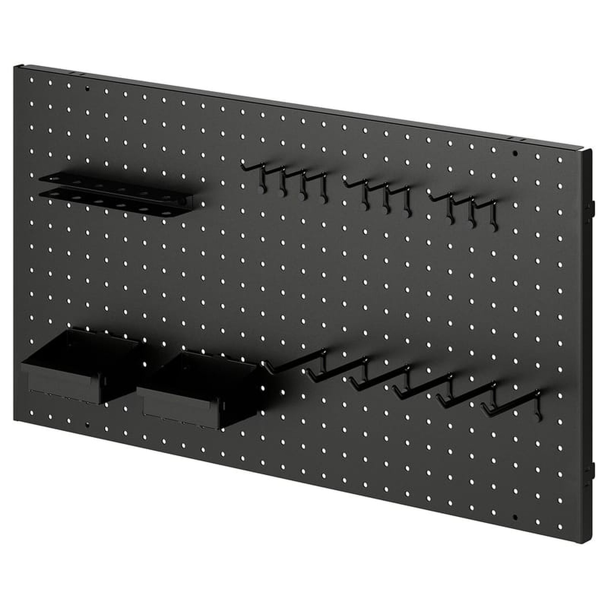 Вешалка-органайзер IKEA BROR, черный, набор 20 шт 305.704.14