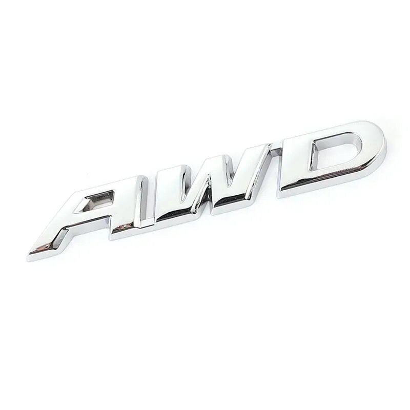 3D металлический фпр AWD буквы логотип багажник автомобиля эмблема значок серебристый, 9.3cm x1.5cm