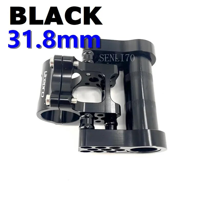 Адаптер выноса руля для складного велосипеда Brompton Dahon Черный, 31.8mm Black