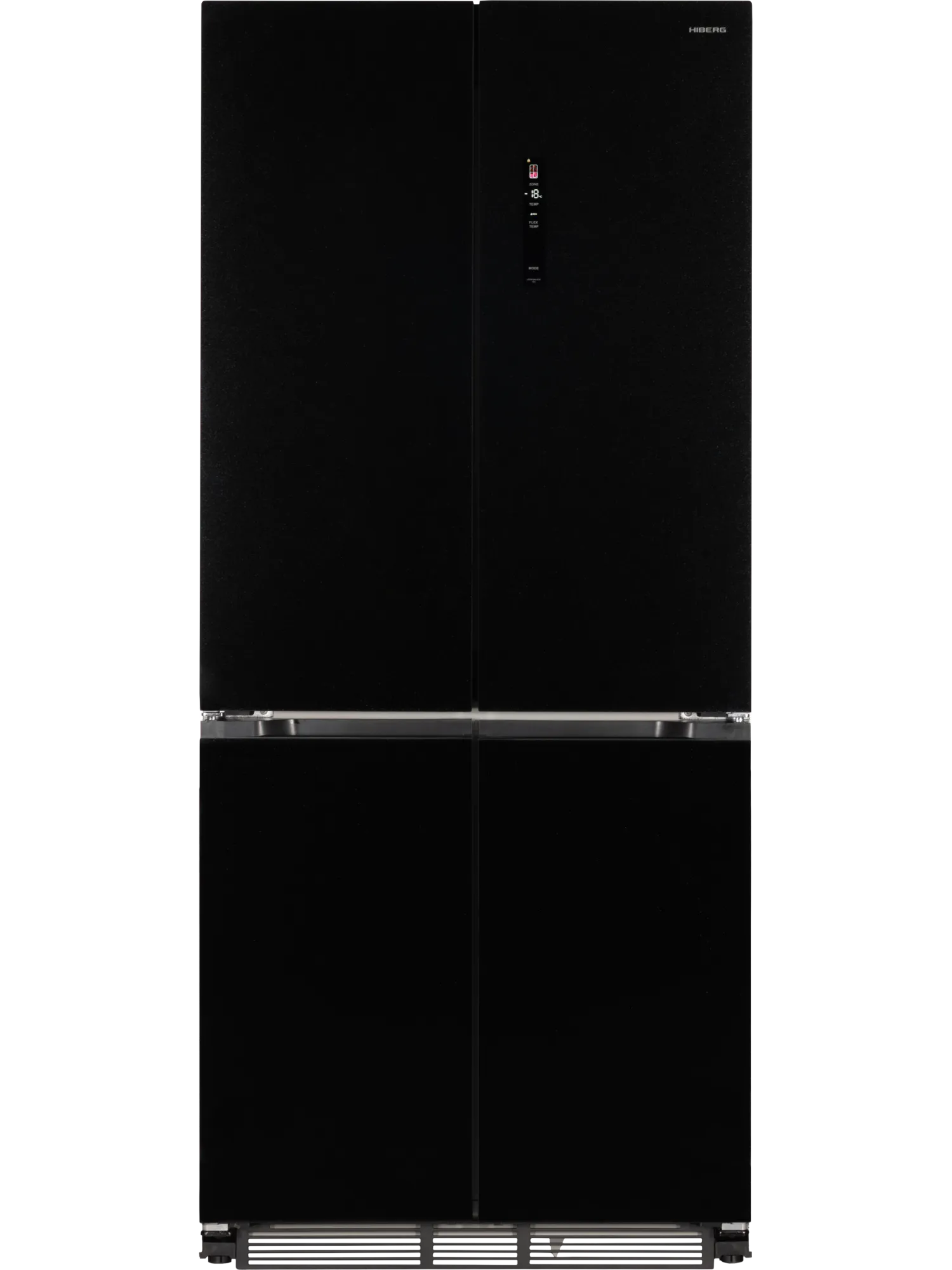 Холодильник HIBERG i-RFQ 600 GB, черное мерцающее стекло, общий объем 526 л