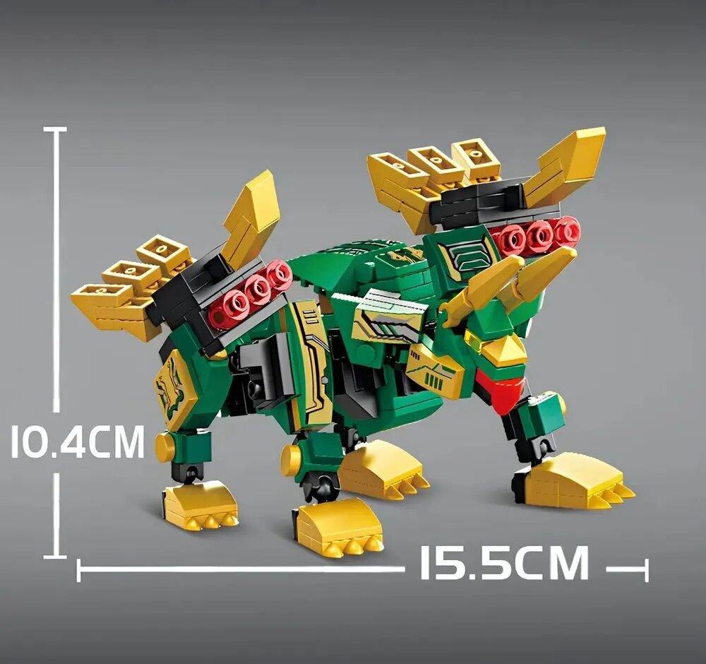 Конструктор Chaobao Парк Юрского Периода Трицератопс с пушками / Dinosaur World The Heavy Cannon Triceratops / Динозавры совместим с конструкторами лего (245 деталей, пакет ) 7710C