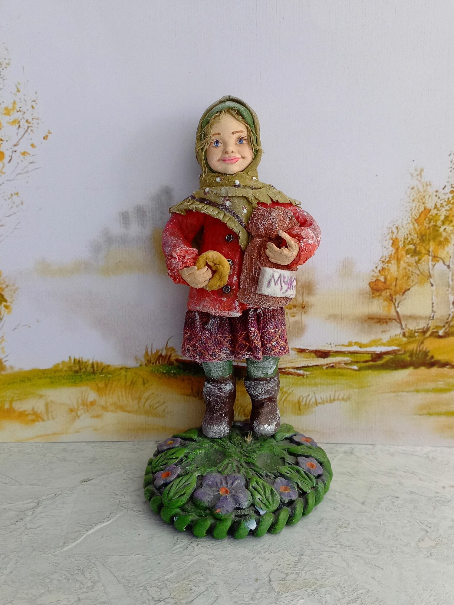 Ватная ёлочная игрушка "Катюша"