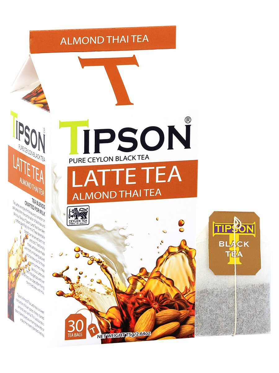 Чай в пакетиках Tipson Latte Tea "Миндальный тайский чай" 25 пак