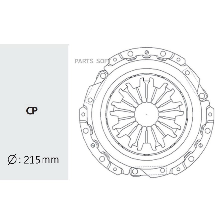 Корзина сцепления HYUNDAI Matrix (01-) (1.5CRDI) KIA Cerato (04-) (2.0CRDI) VALEO PHC от официального дистрибьютора, VALEO PHC, артикул HDC67