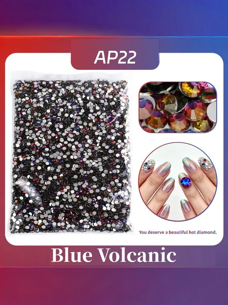 14400 штук Blue Volcanic SS16 Silver Base большие упаковки оптом высококачественные холодные стразы