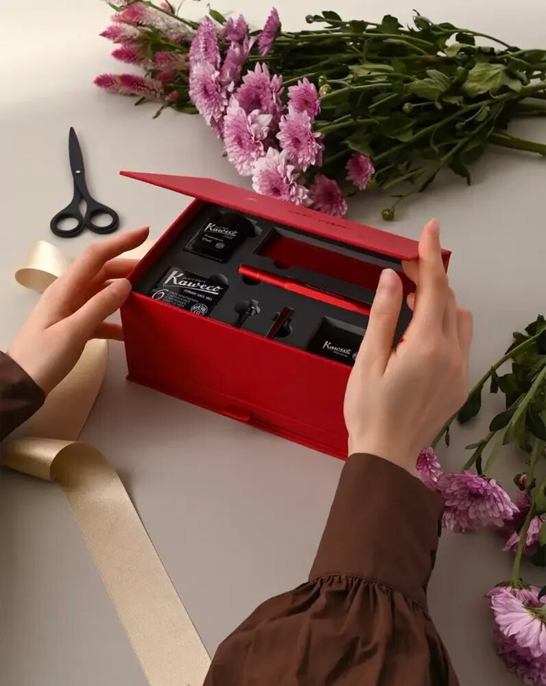 Ручка Импортировано из Германии KAWECOF Fountain pen Kavik red Fountain Pen Gift Box
