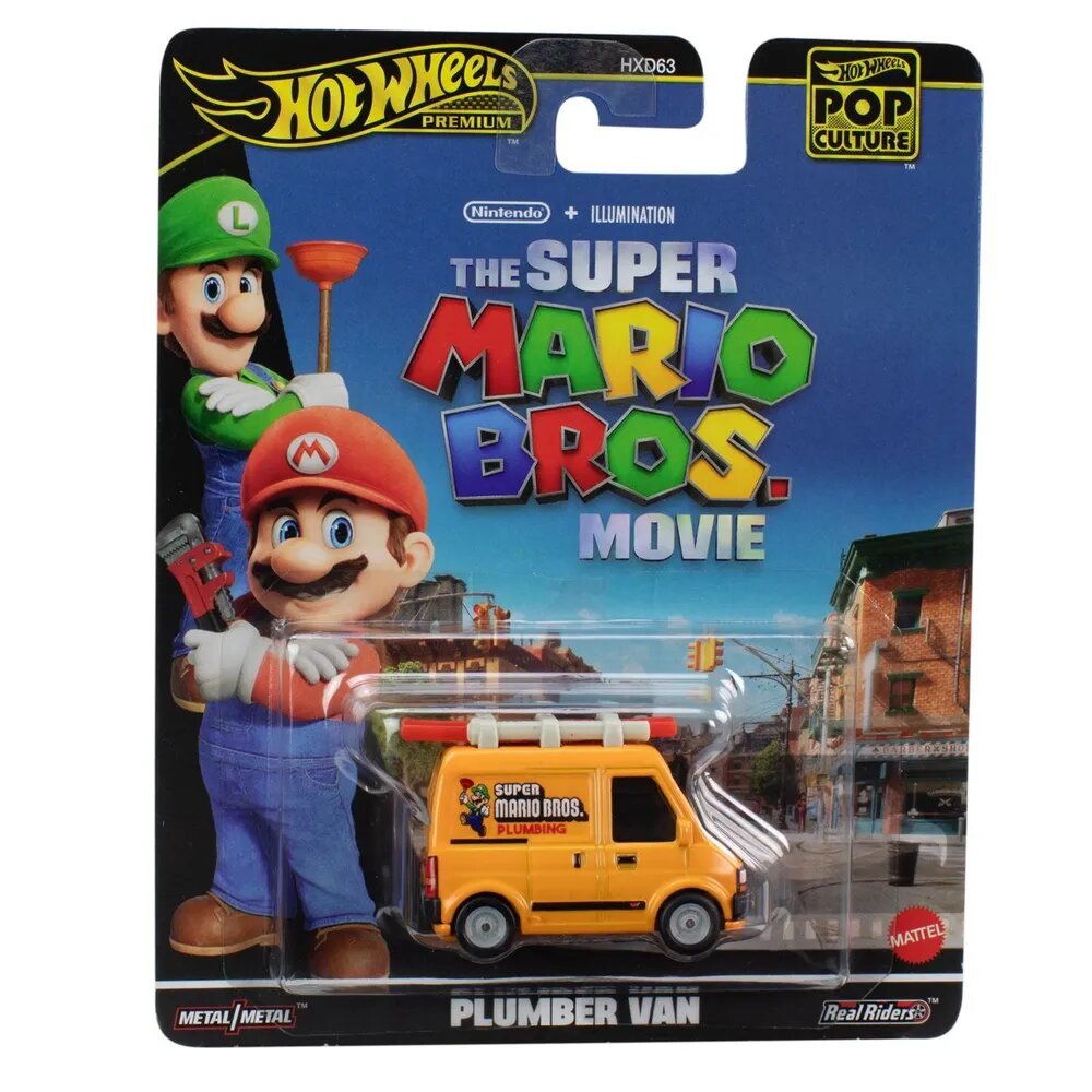 Машинка коллекционная Mattel Hot Wheels Премиум автомобиль Поп-культура : HXD63 Plumber Van