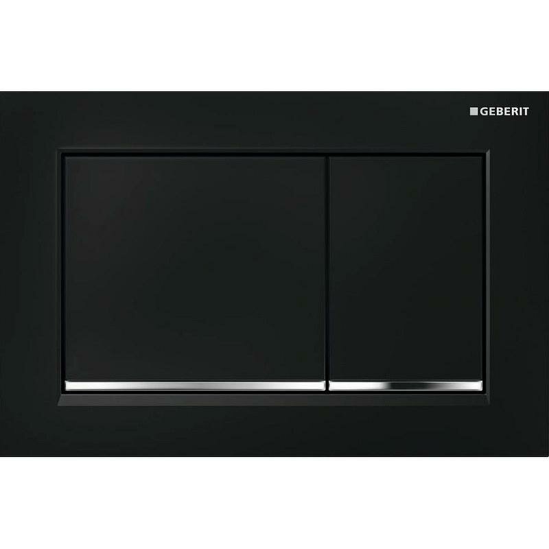 Кнопка смыва для инсталляции Geberit Omega 30 115.080. KM.1 Черная Хром глянцевый