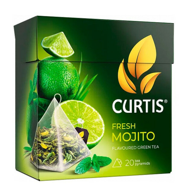 Curtis Чай пирамидки Fresh Mojito, 20шт х1.8 г