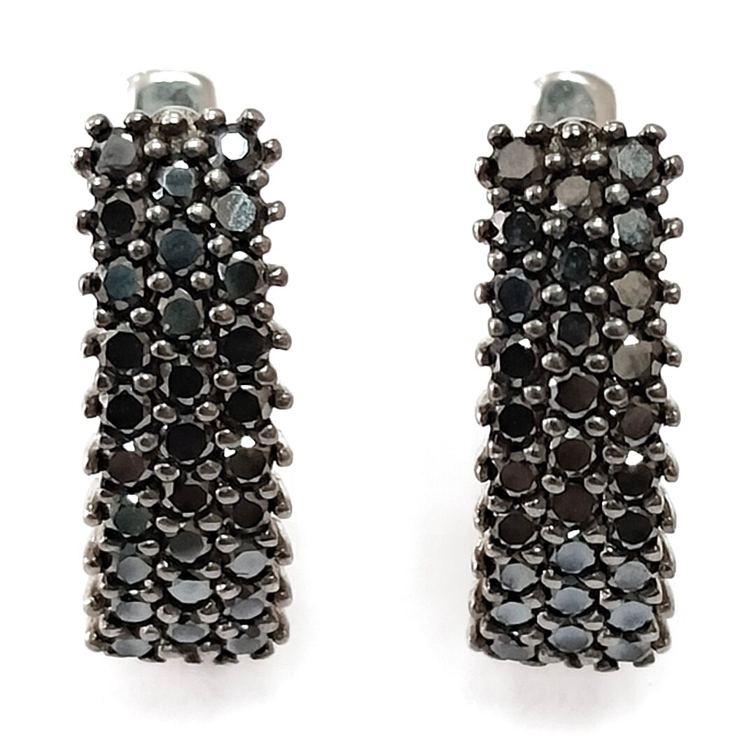 Серьги, серебро, 925 проба, родирование, шпинель
