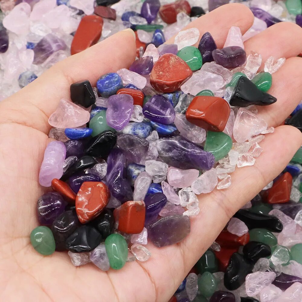 Натуральные кристаллы гравия 5-10 мм Фиолетовый, 100g, Colour Crystal