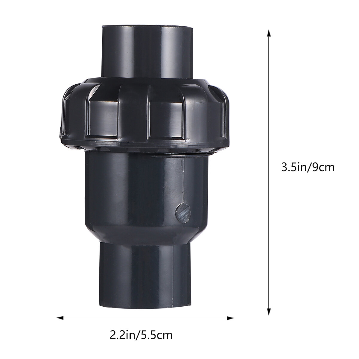 Однократный Клапан Из UPVC Пластика Для Воды Чёрный 1/2 Дюйма 9.00X5.50X5.50CM