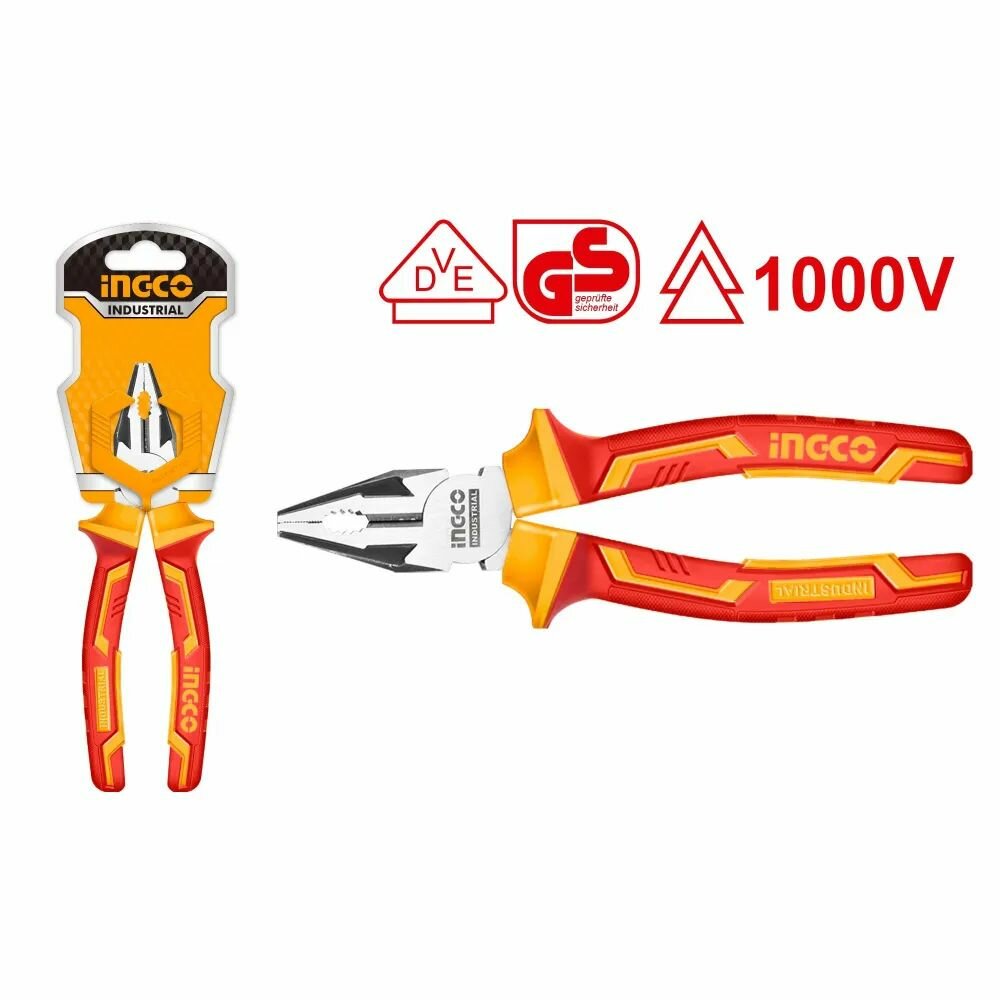 Плоскогубцы диэлектрические 160 мм INGCO INDUSTRIAL HICP28168
