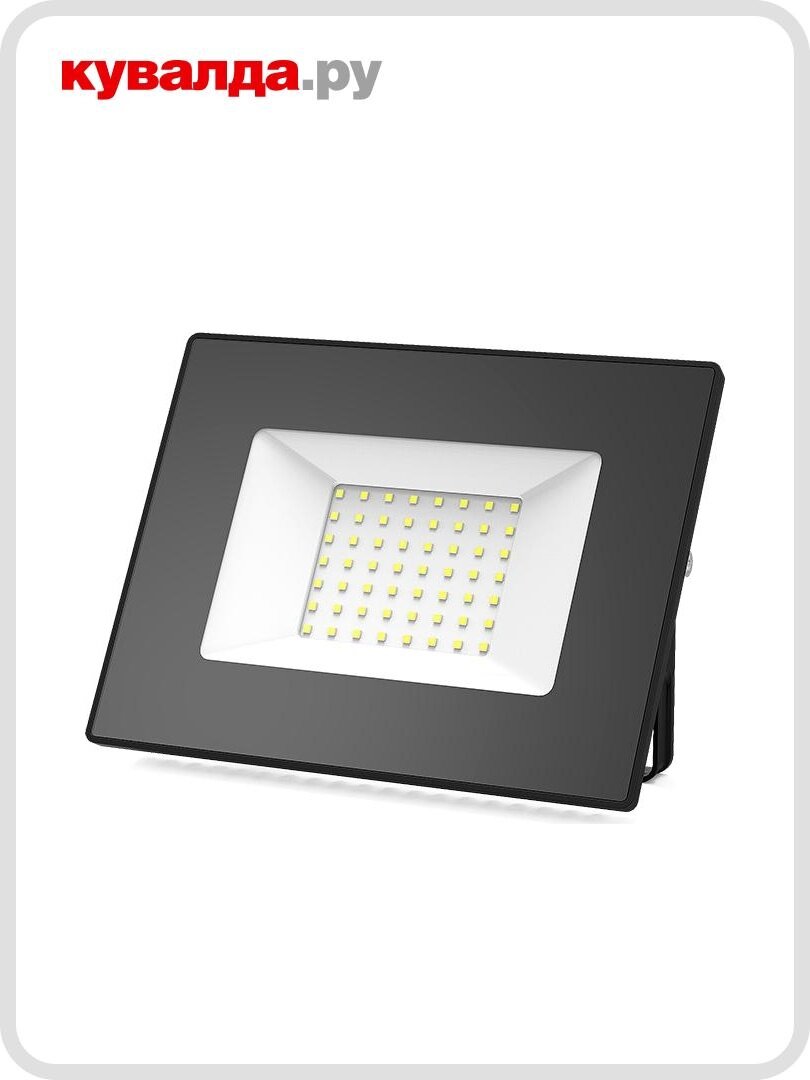 Прожектор GAUSS Elementary 50w 4500lm 6500к 200-240v ip65 черный led