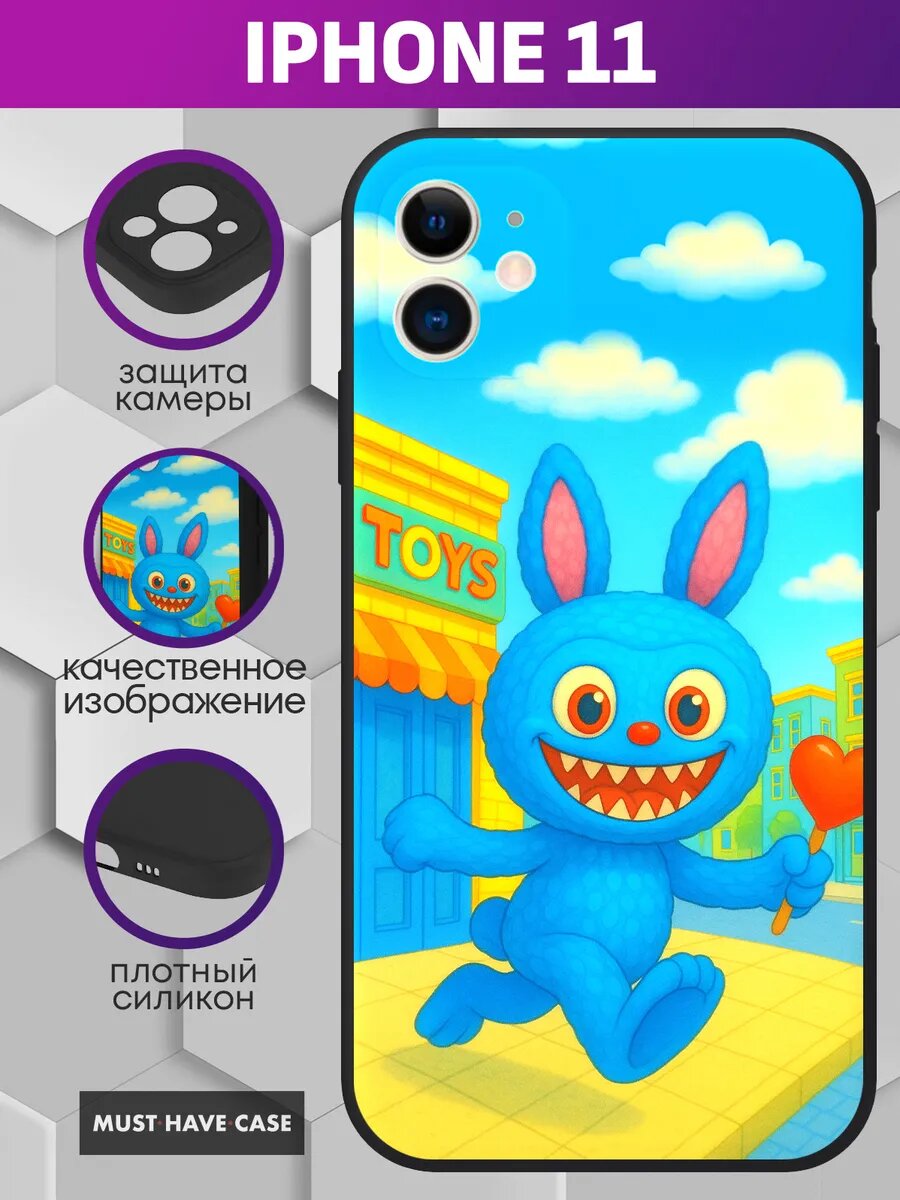 Чехол на iPhone 11 с принтом Лабубу Лабуба Labubu