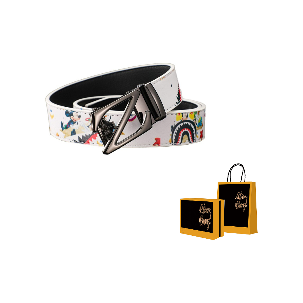 ALIEN BANG PU (полиуретан) кожа ремни унисекс 3,8 см OneSize