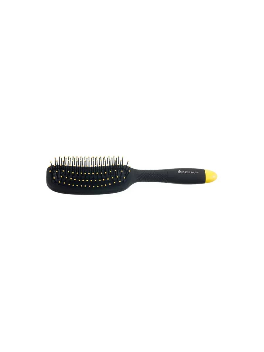 Щётка массажная DEWAL BANANA black узкая 7 рядов