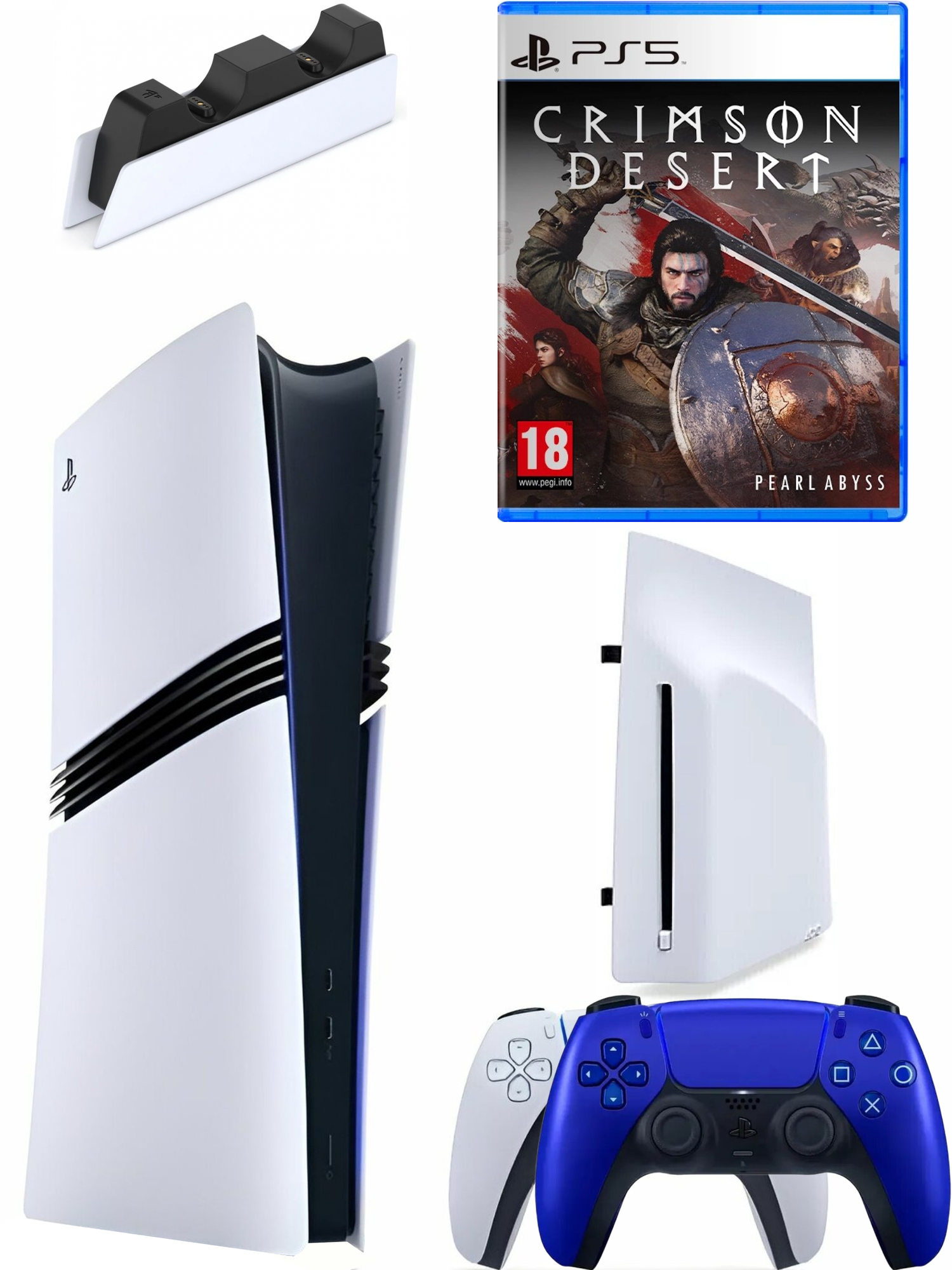 Игровая приставка Sony PS 5 Pro Digital Edition+Зарядная станция+ Дисковод +2-ой геймпад+Crimson Desert ,2Tb SSD