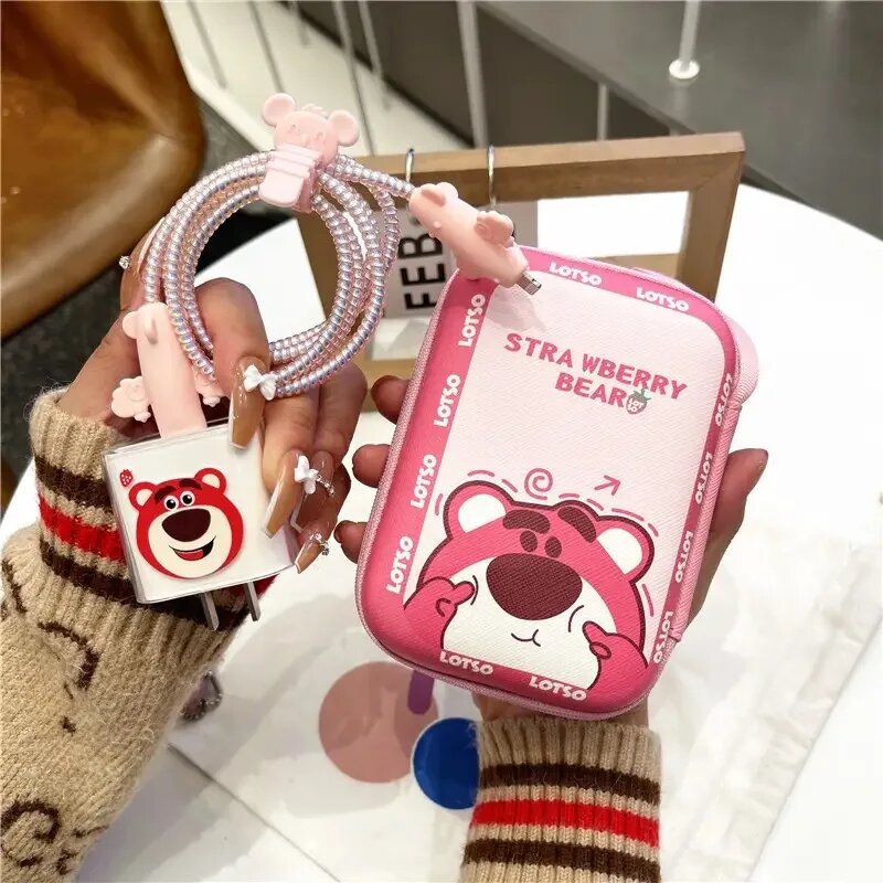 Кабель-защита Strawberry Bear, розовый, Color: 4