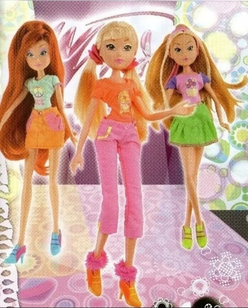Набор одежды для кукол Winx Club, редкие винтажные фешн-паки Witty Toys, 3 комплекта одежды
