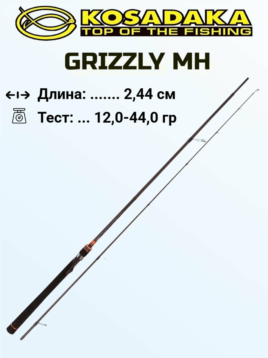 Спиннинг Kosadaka "GRIZZLY" 2.44м / 12-44г
