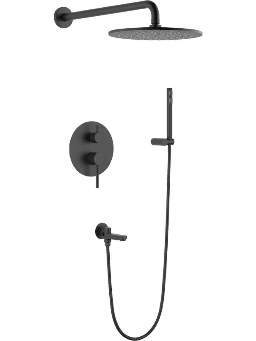 Душевой комплект Timo Saona SX-2379/03SM С внутренней частью, черный