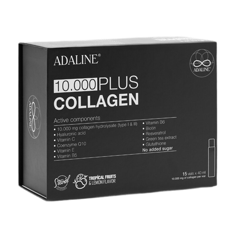ADALINE 10.000 Plus Collagen 15*40 ml Коллаген говяжий питьевой
