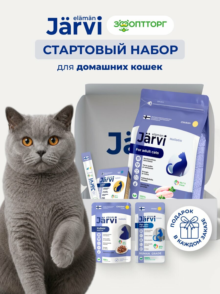 Стартовый набор Jarvi для домашних кошек