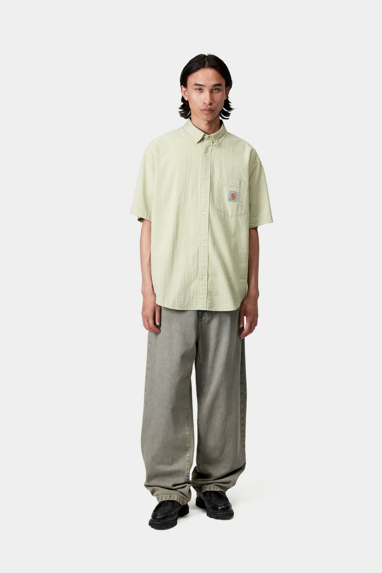 Джинсы Carhartt WIP Landon Pant, размер 31, голубой, желтый — фото 1