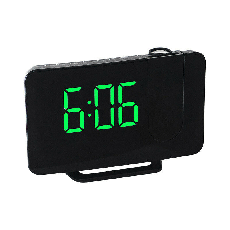 Digital projection clock with alarm and temperature for home office brand unspecified, green