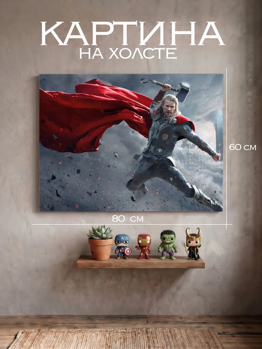 Картина марвел супергерои на холсте