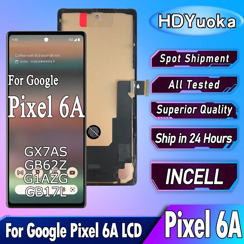 6,1-дюймовый ЖК-экран для Google Pixel 6A, сенсорный дигитайзер для Google GX7AS GB62Z G1AZG GB17L, замена дисплея, ремонт
