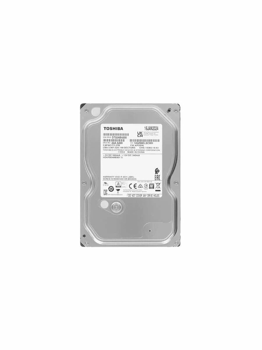 Жесткий диск Toshiba DT02ABA200 HDD 2 Тб SATA III 3.5 5400 об/мин