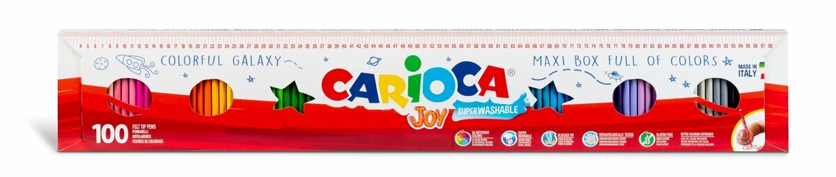 Фломастеры Carioca "Joy", 36 цветов, 100 шт