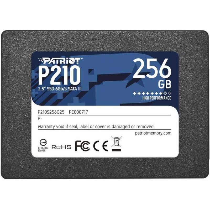 SSD-накопитель Patriot Memory P210, SATA III, 256 Gb 2,5 (P210S256G25)