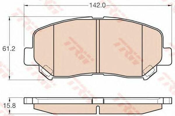 Колодки тормозные передние TRW GDB3562 Mazda Cx-5 2.0-2.2 11.11->