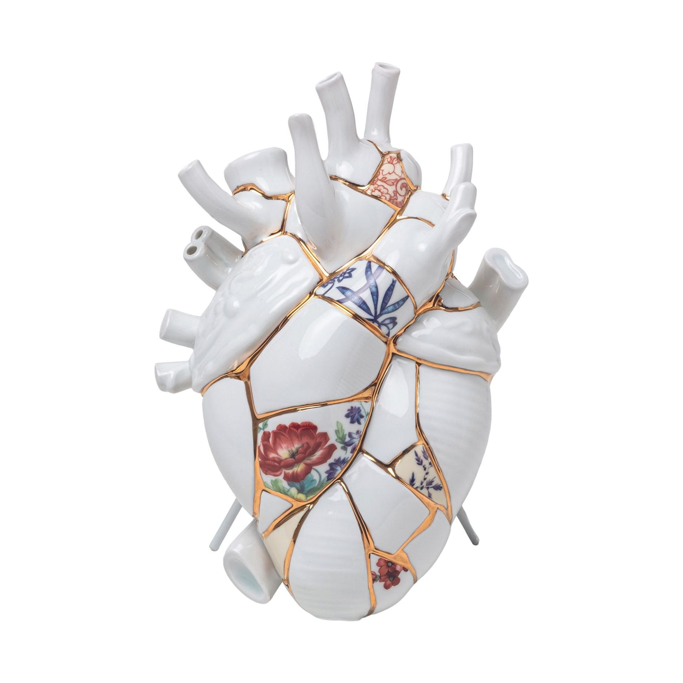 Ваза Seletti 09929 Love in Bloom Kintsugi. Дизайнерские аксессуары, декор, посуда из фарфора (Италия)