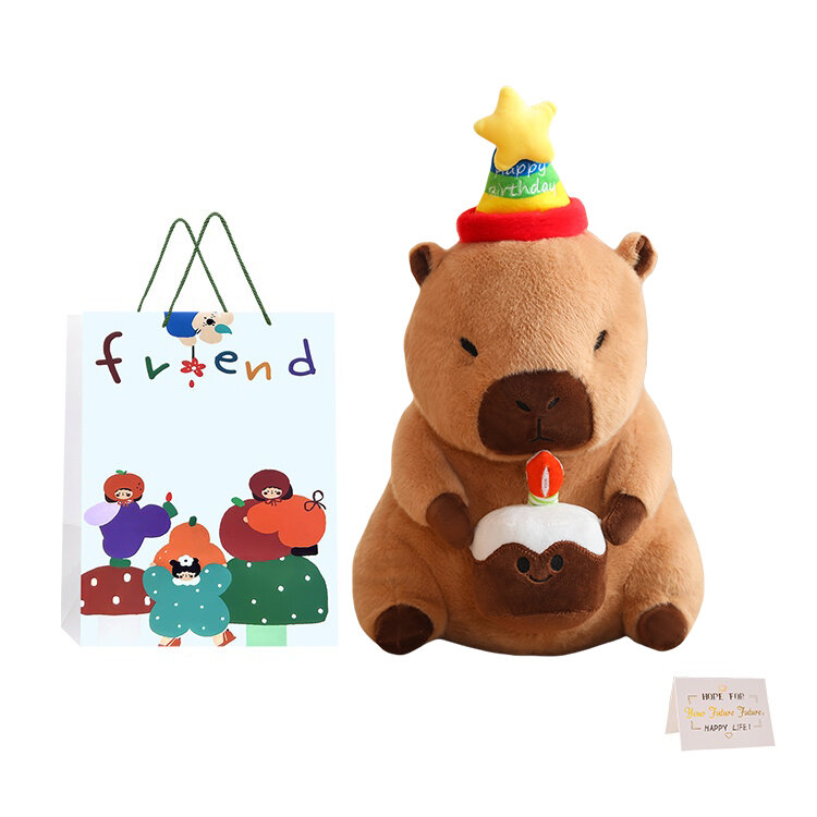 Шапка унисекс AOAOXIONG для плюшевых кукол капибары, 40CM EU, Starry Hat+High-End Shopping Bag