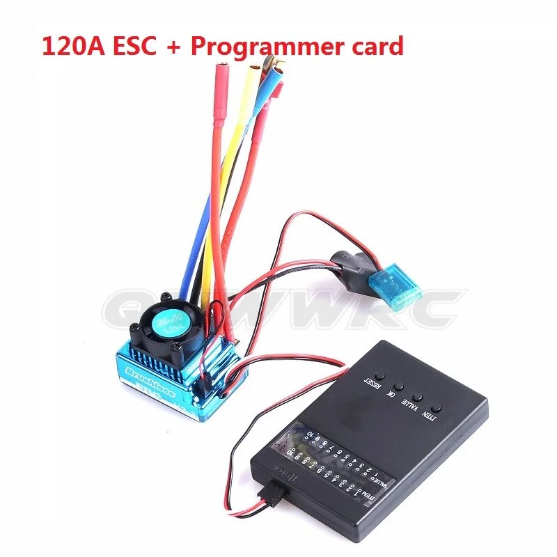 120A ESC + Programmer card, Синий