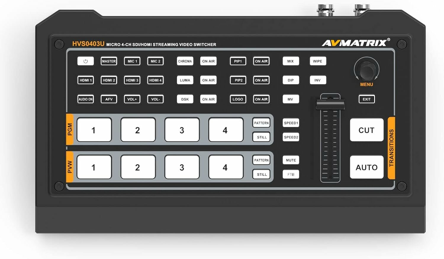 Микро-4-канальный видеокоммутатор SDI и HDMI AVMATRIX HVS0403U