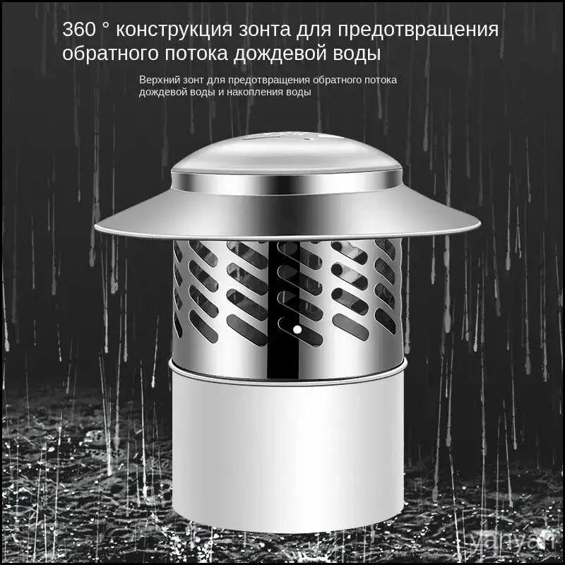 Зонт из нержавеющей стали f75 мм, универсальный, Воздухозаборник для зонта