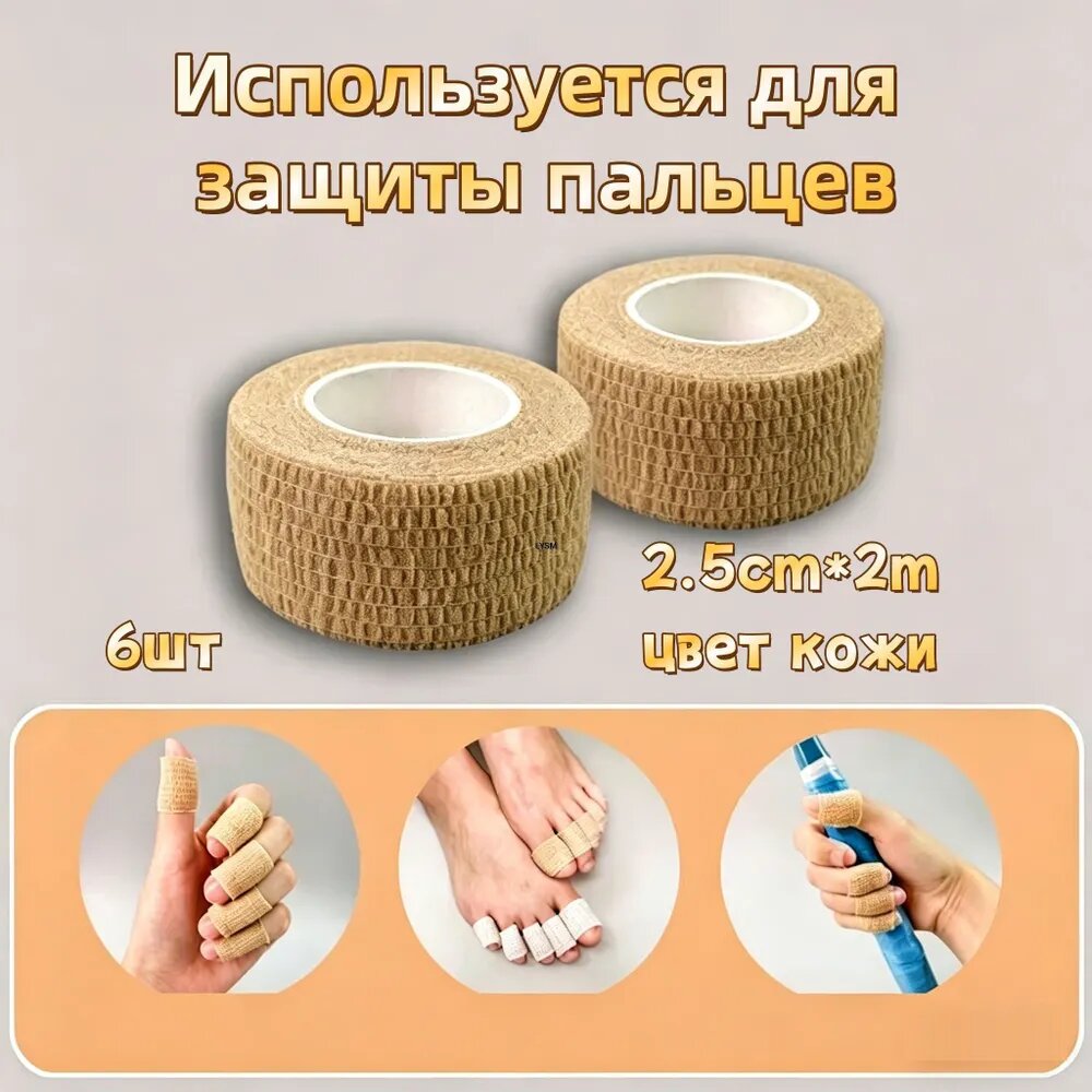 Ju-Rong-Защитная лента для пальцев самофиксирующаяся, бинт-напальчник для письма, спорта и ухода за руками