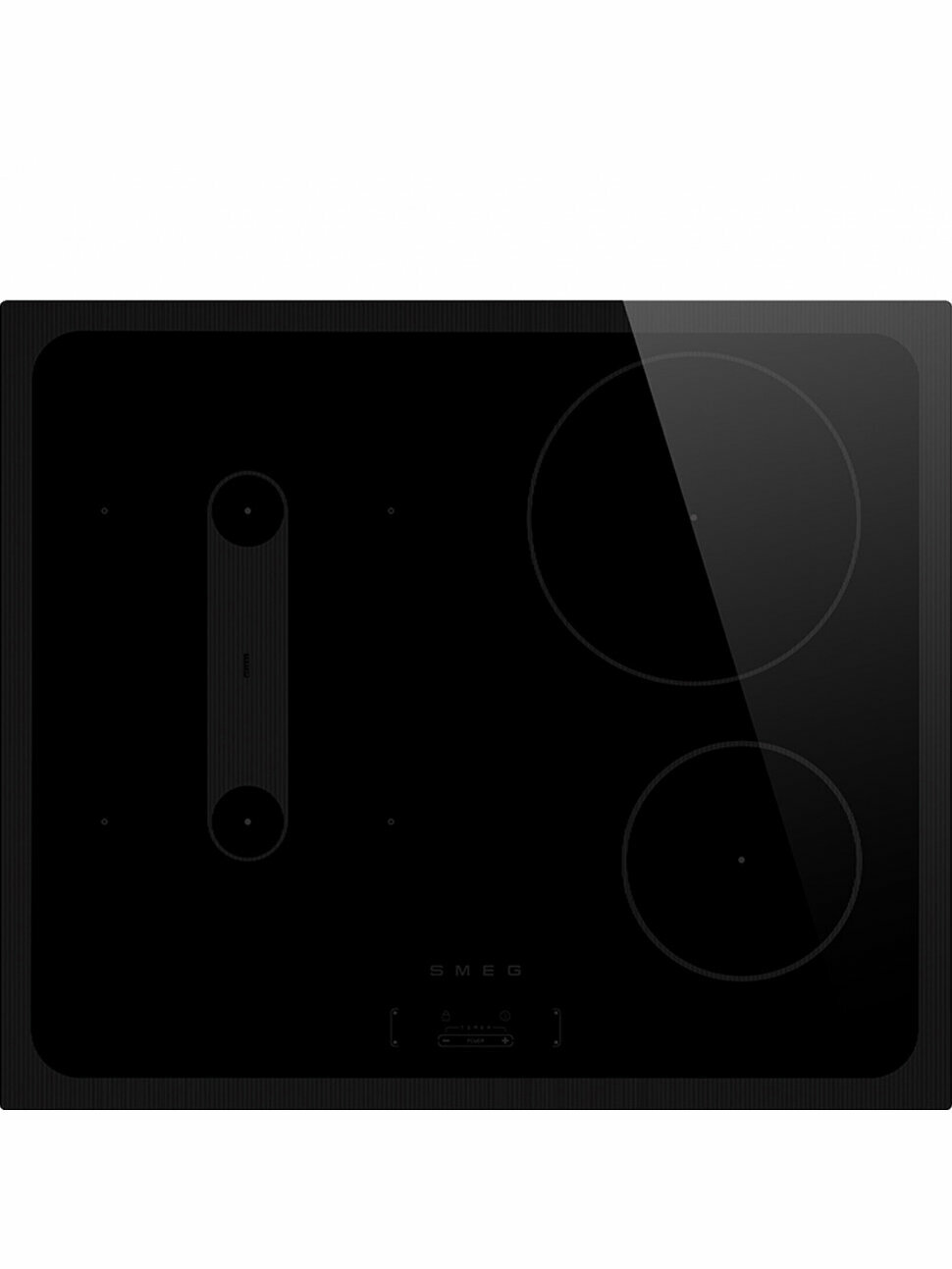 Встраиваемая индукционная панель Smeg SI1B22641D, независимая, 4 конфорки, расширение зоны нагрева, 9 уровней