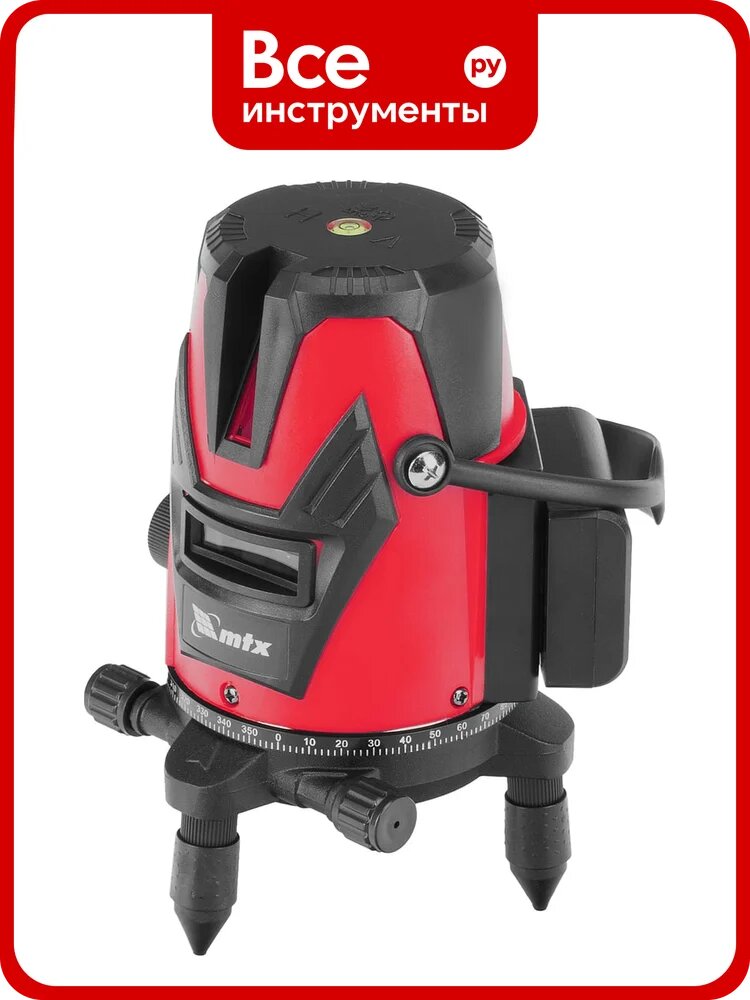 Лазерный уровень MTX MXL RED, 30 м, красный луч, акк. Li 2400 mAh, сумка, резьба 5/8 35012