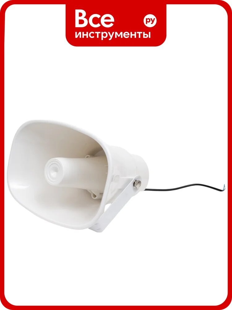 Рупорный громкоговоритель Tantos TSo-HW15 00-00026413, белый пластик, защита IP66, широкий диапазон, режим сирена