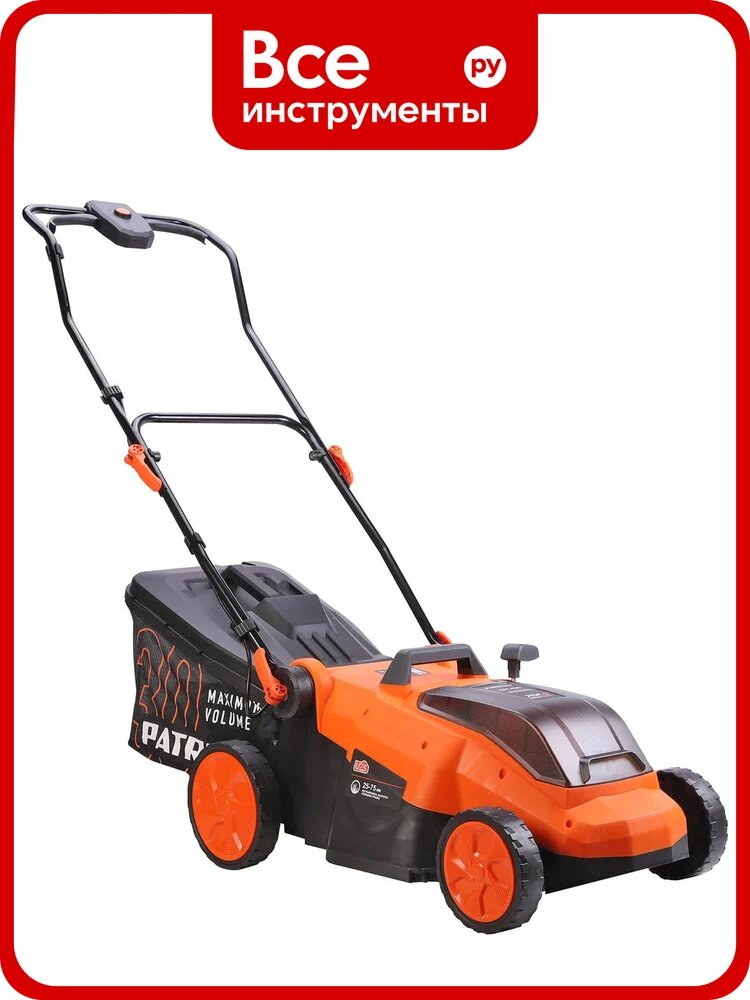 Газонокосилка аккумуляторная Patriot CM 430 250205430 с пластиковым корпусом, комбинированным травосборником