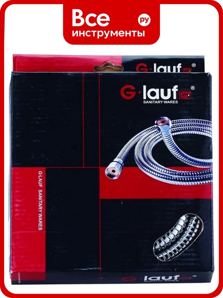 Шланг для душа G-lauf двухслойный URG-1205 imp‑imp нержавеющая сталь, хромированное покрытие, гофрированная конструкция