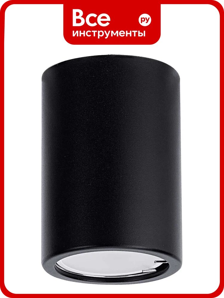 Накладной светильник truEnergy под лампу GU10 D65xH90 IP20 черный/металл 21348